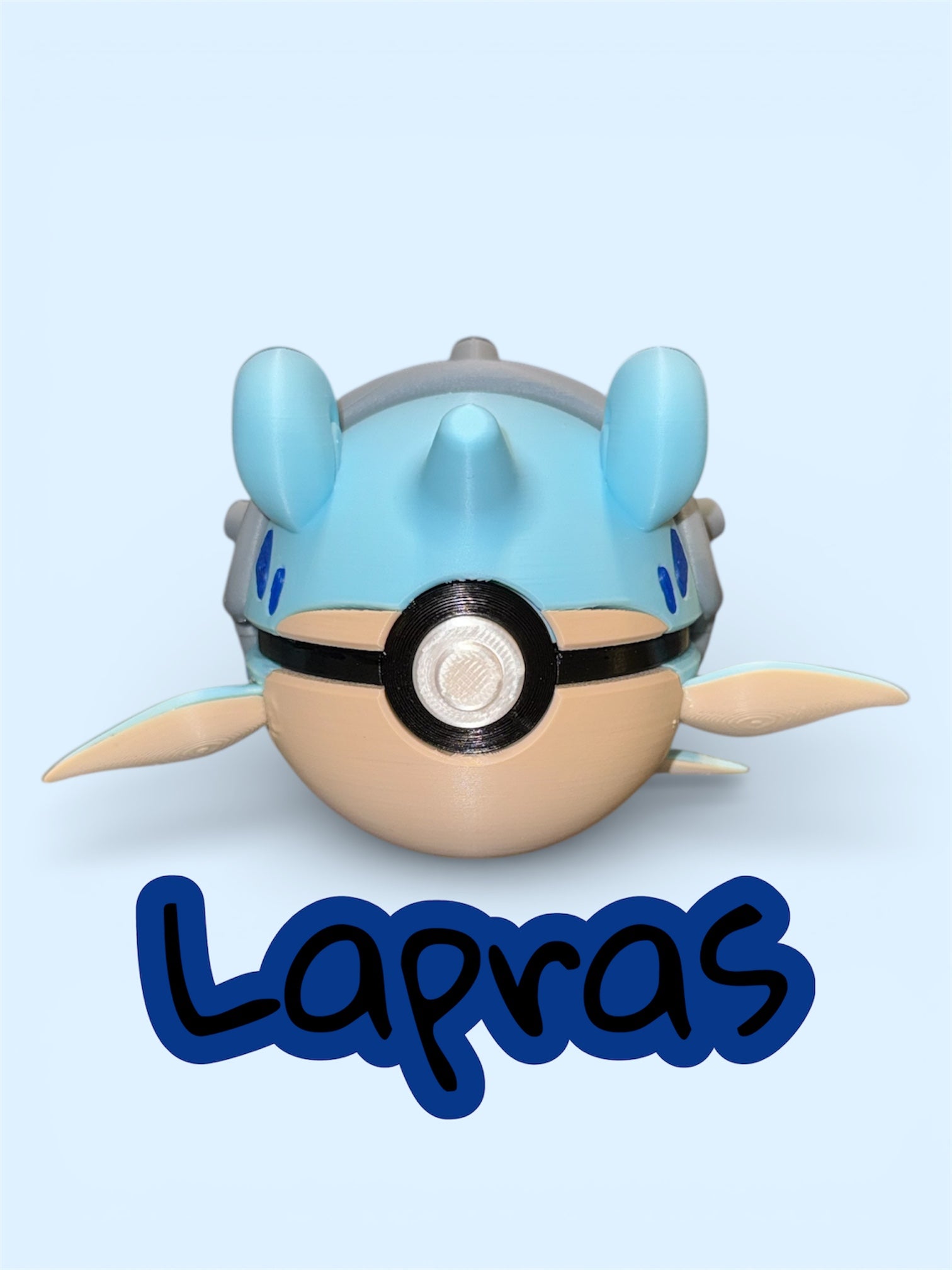 Lapras-Themed 3D-Printed Display Pokéball (#131) – Eldridge 3D Creations